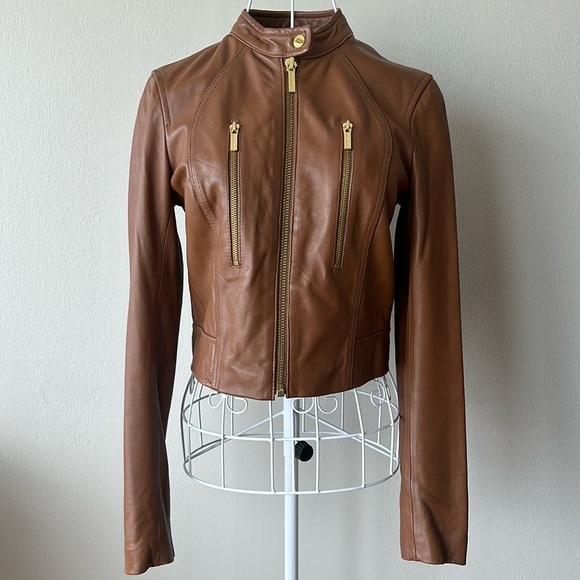 Michael Kors Collection | Jackets & Coats | Michael Kors Xs Brown ...
